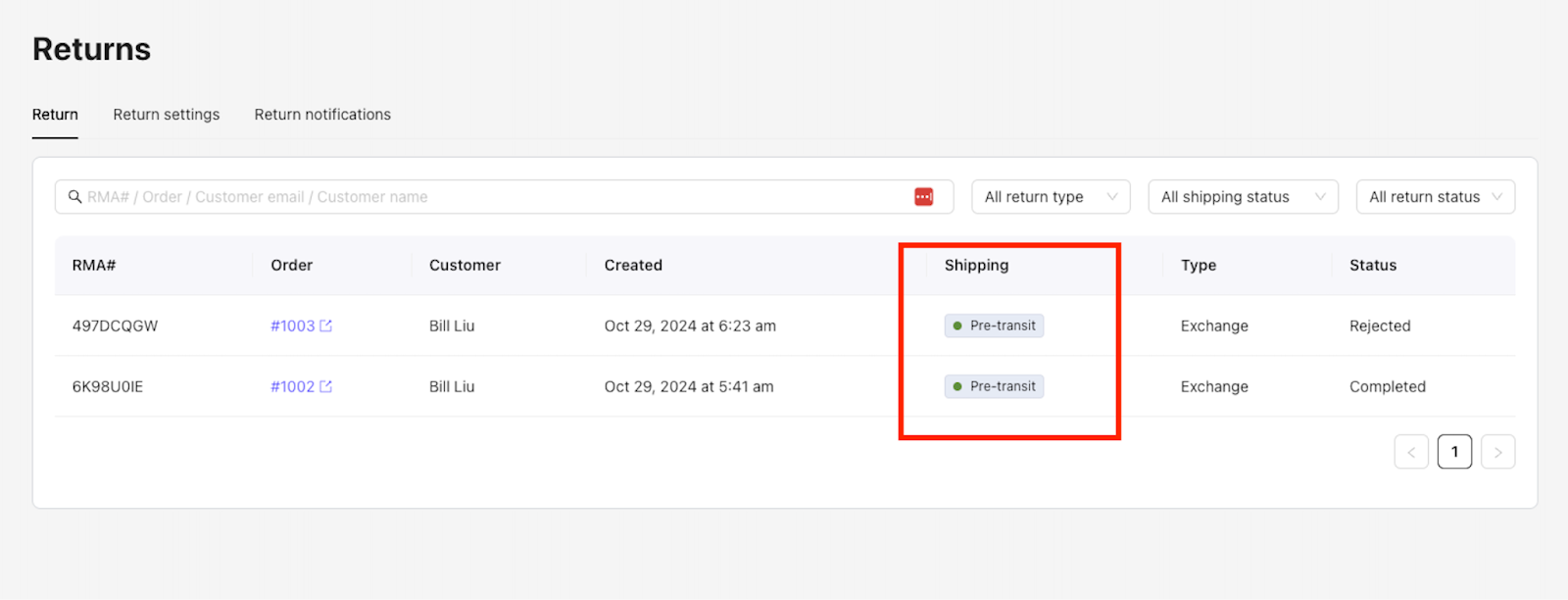 Managing Return & Exchange Requests – Seel