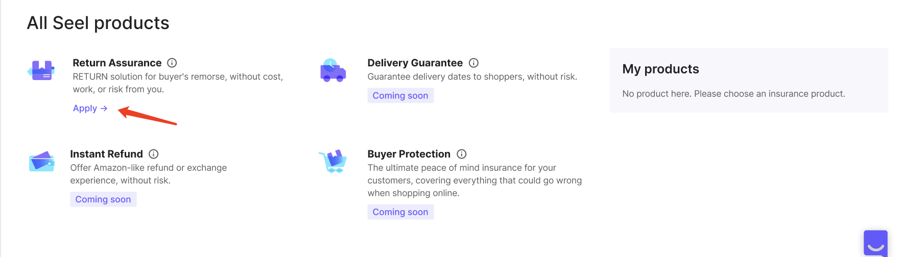 How do I apply for and set up Seel Return Assurance? – Seel